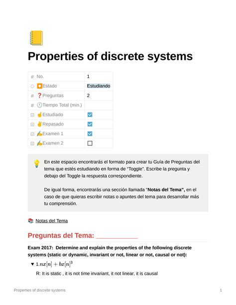 SOLUTION Properties Of Discrete Systems Studypool