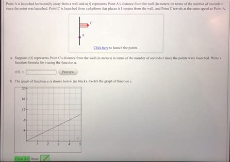 Solved Point A Is Launched Horizontally Away From A Wall And
