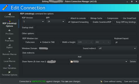 disable keybindings for rdp vnc connections eg ctrl f should not trigger the search box in