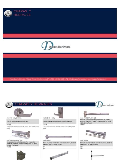 Catalogo Design Hardware Herrajes Y Chapas Pdf