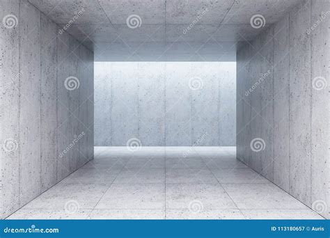 Blank Concrete Space Interior D Rendering Stock Illustration Illustration Of Light Backdrop