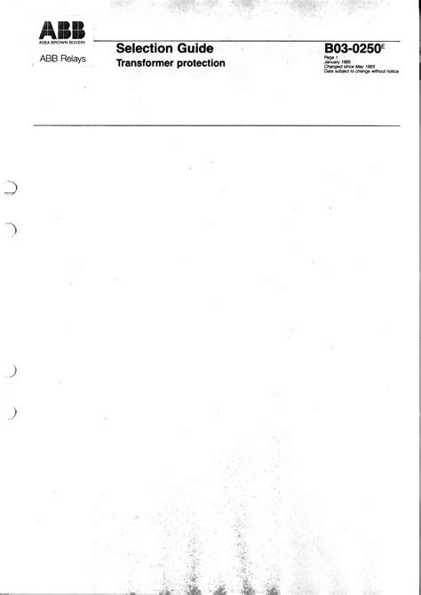 Pdf Selection Guide Transformer Protection Dokumen Tips