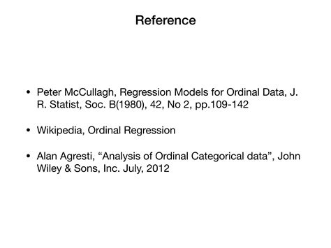 Logistic Ordinal Regression PDF Technology Computing
