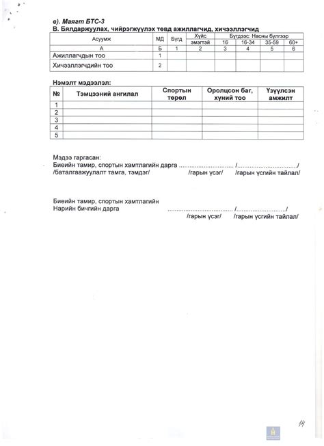 Биеийн тамир спортын хамтлаг байгуулах тухай