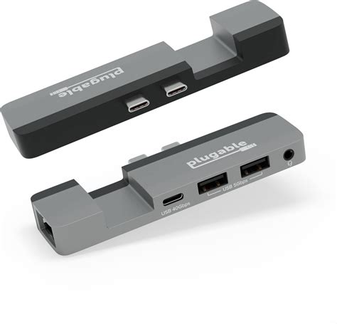 Plugable 5 In 1 Usb C Hub Multiport Adapter For Macbook Pro 14 16 Inch Macbook Air