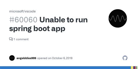 Unable To Run Spring Boot App Issue 60060 Microsoft Vscode GitHub