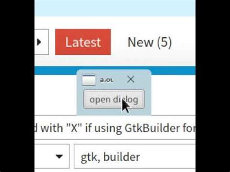 Cannot Reopen Dialog After Closed With X If Using GtkBuilder For Construction Platform