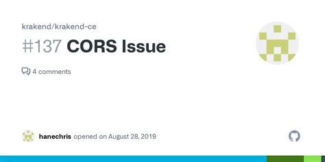 cors issue · issue 137 · krakend krakend ce · github