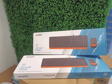 a4tech fstyler f1010 keyboard mouse combo usb orange computers and tech