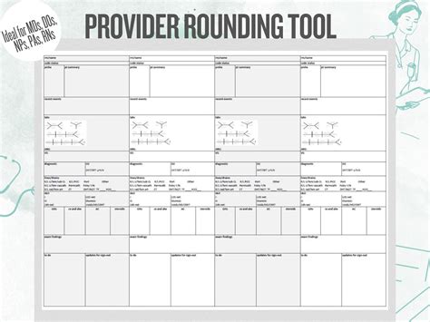 Provider Rounding Tool Great For Physician Nurse Practitioner Physician Assistant Med Np Pa