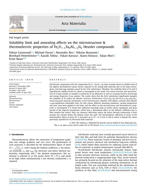 Pdf Solubility Limit And Annealing Effects On The Microstructure