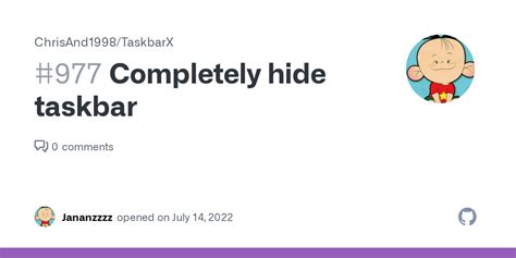 Completely Hide Taskbar Issue ChrisAnd TaskbarX GitHub