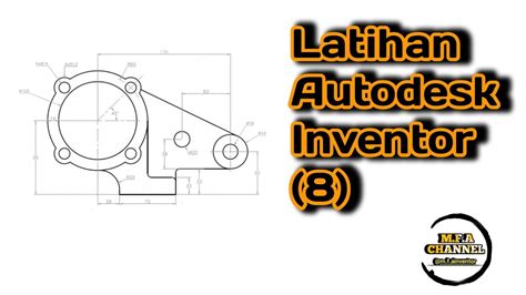 Latihan Autodesk Inventor 2d 8 Youtube