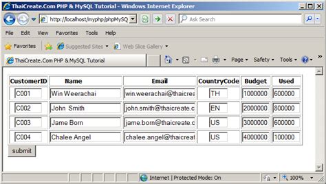 Php Mysql Multiple Rows Editupdate Record