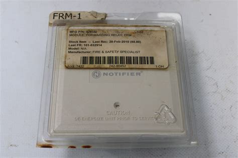 Notifier Frm 1 Fire Alarm Intelligent Addressable Relay Module Riskdeger