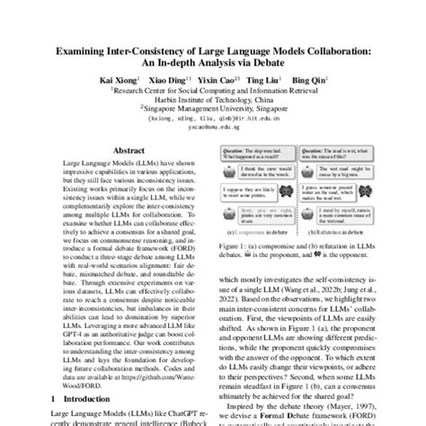 Examining Inter Consistency Of Large Language Models Collaboration An