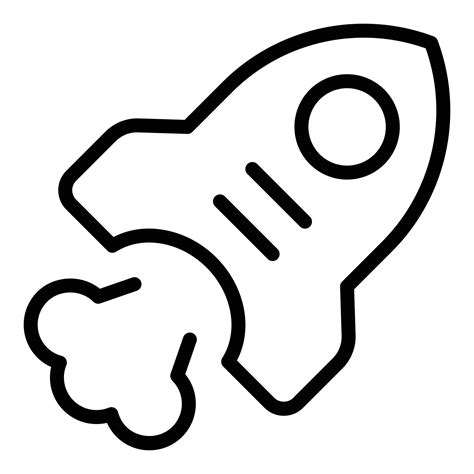 Startup Rocket Icon Outline Vector Launch Project Vector Art At Vecteezy