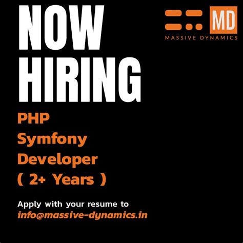 Massive Dynamics On Linkedin Open Position For Php Symfony Developer With 2 Years Of