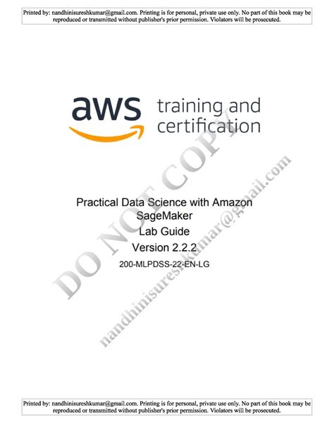 Aws Sagemaker Lab Guide CS Studocu