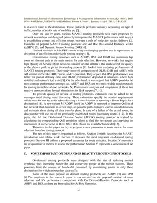 A New Parameter Proposed For Route Selection In Routing Protocol PDF Computer Networking