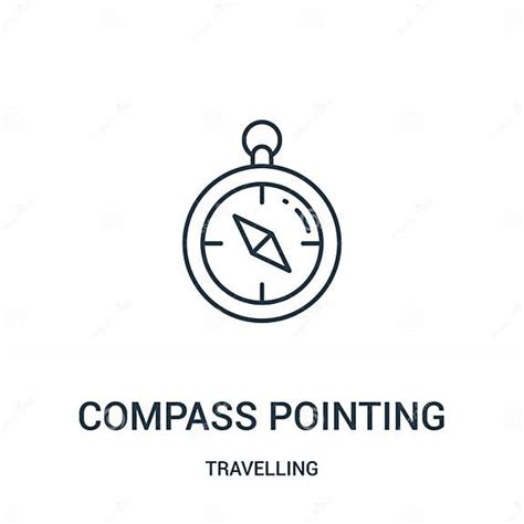 Compass Pointing Icon Vector From Travelling Collection Thin Line
