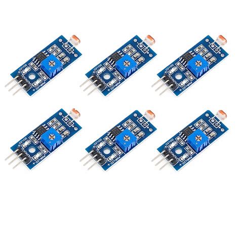 Treedix 6pcs Photoresistor Sensor Module Light Detection Digital Light