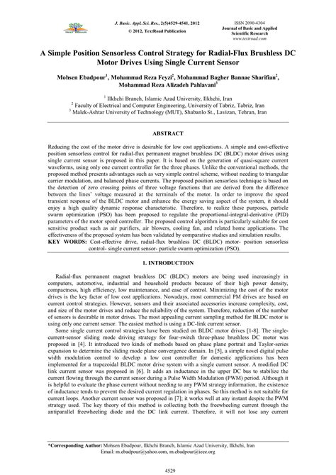 Pdf A Simple Position Sensorless Control Strategy For Radial Flux