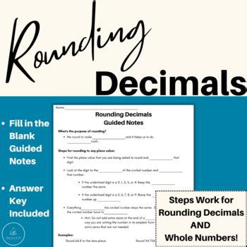 Rounding Decimals Guided Notes Decimals Guided Notes Rounding Decimals