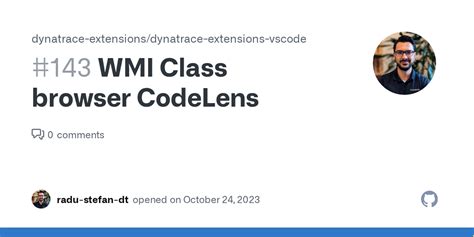 Wmi Class Browser Codelens · Issue 143 · Dynatrace Extensions