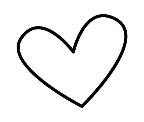 귀여운 하트 라인 아트 아이콘 사랑의 상징 프리미엄 벡터