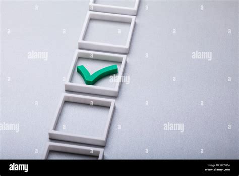 Green Check Mark In Checkbox Stock Photo Alamy