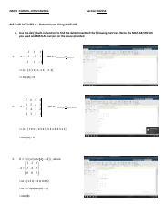 Simulation Activity Determinant In MATLAB CARLOS Pdf NAME CARLOS JOHN DAVID G Section