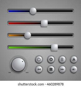 3d Slider Bar Vector Illustration Scrollbar Stock Vector Royalty Free