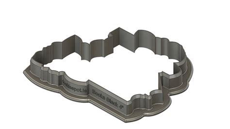 Digital Bookstack Cookie Cutter Stl File Instant Download 4 Cookie Size Etsy