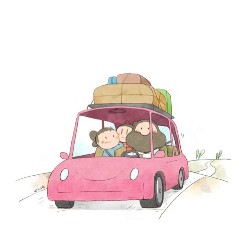 인생의 운전 기독교도 신앙 캐릭터 일러스트