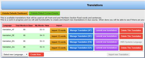 generating a new language file for xms systems