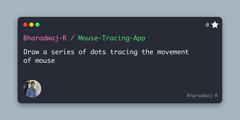 GitHub Bharadwaj R Mouse Tracing App Draw A Series Of Dots Tracing The Movement Of Mouse
