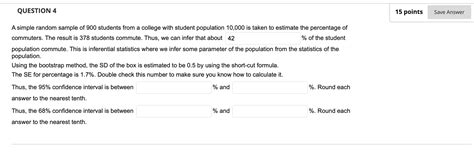 Solved QUESTION Points Save Answer A Simple Random Chegg