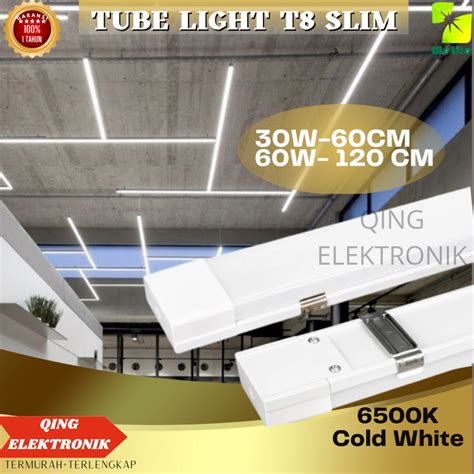 Jual Lampu TL Slim T8 LED Kotak Tubelight LED Linear T8 30W 60W Termurah Bergaransi Shopee