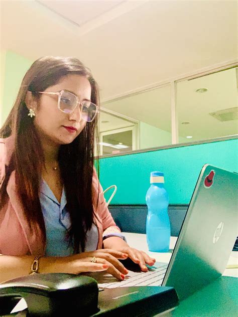 pooja adhikari on linkedin back to work 😇😇