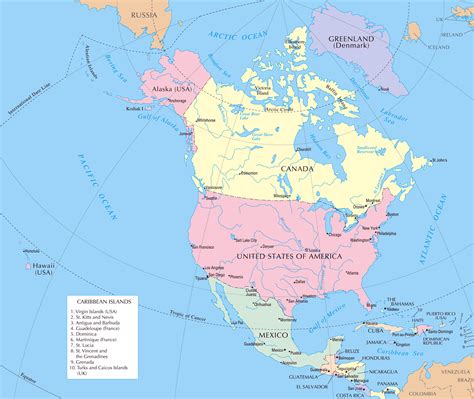 North America Map With Cities