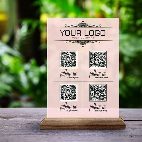 Custom Wooden Qr Code Plaque Etsy