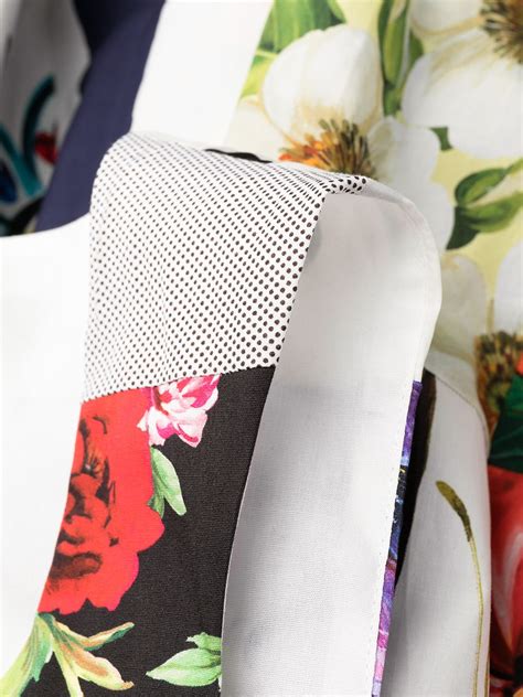 Dolce And Gabbana Patchwork Midi Dress Farfetch