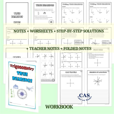 Right Triangle Trigonometry Workbook True Bearings Australian Teachers Marketplace