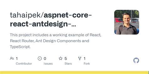 GitHub Tahaipek Aspnet Core React Antdesign Boilerplate This Project Includes A Working
