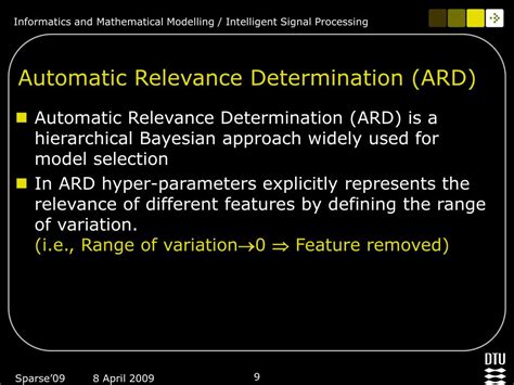 Ppt Sparse Coding And Automatic Relevance Determination For Multi Way