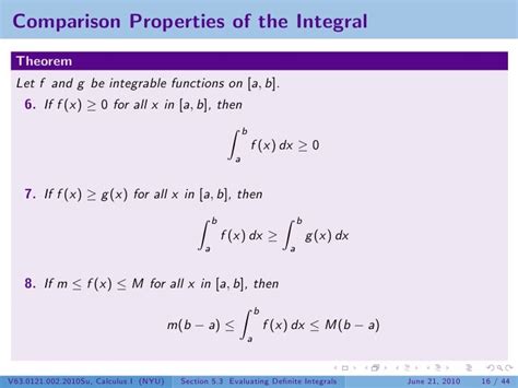 Lesson 26 Evaluating Definite Integrals