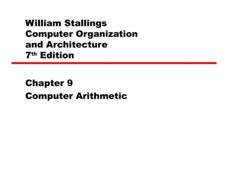 09 Arithmetic Ppt Computing Technology And Computing