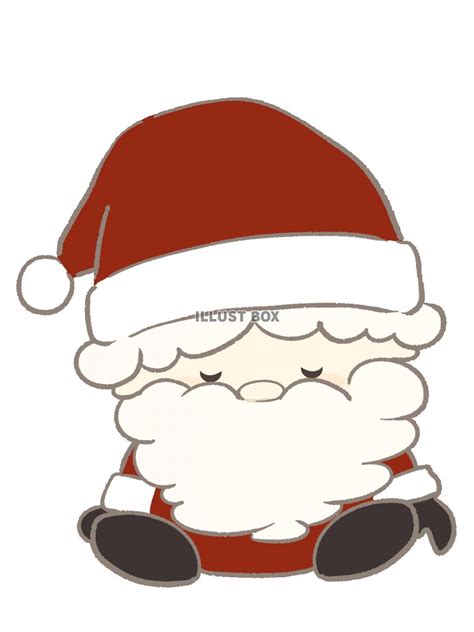 無料イラスト 眠るサンタのイラスト 線あり