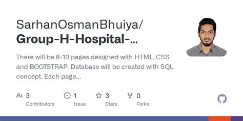 GitHub SarhanOsmanBhuiya Group H Hospital Management System There Will Be Pages